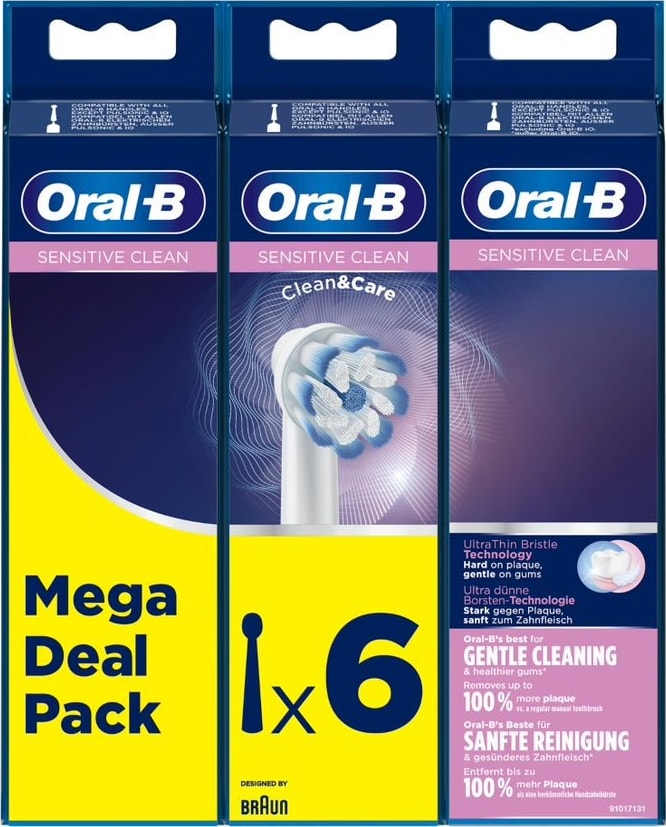 Oral-B Sensitive Clean Mega Pack 6kpl vaihtoharja | Karkkainen.com verkkokauppa