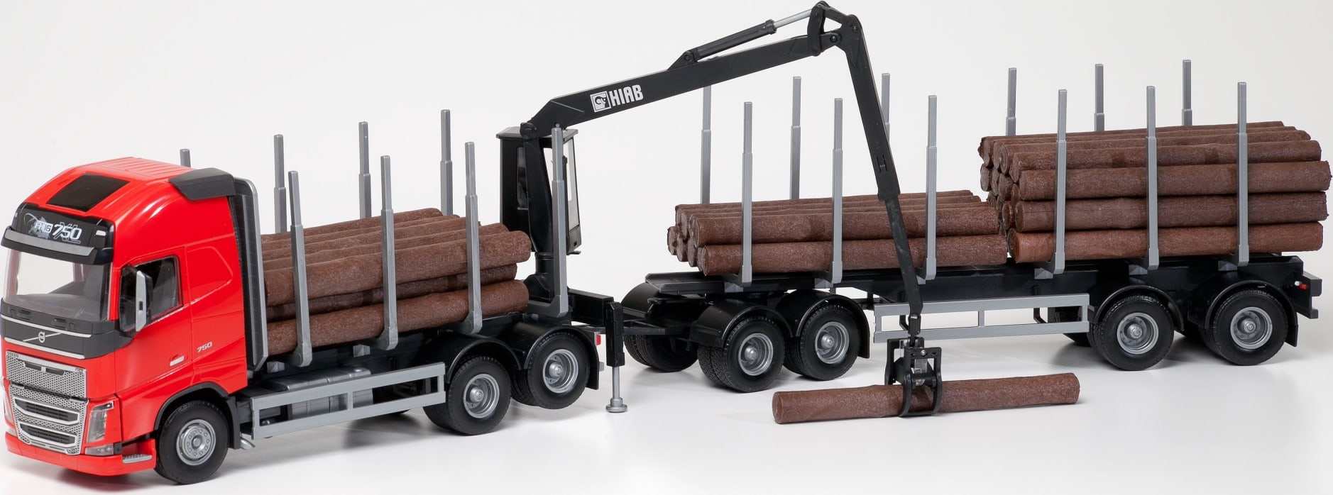 Emek 71305E Volvo FH16 punainen tukkirekka + nosturi | Karkkainen.com ...