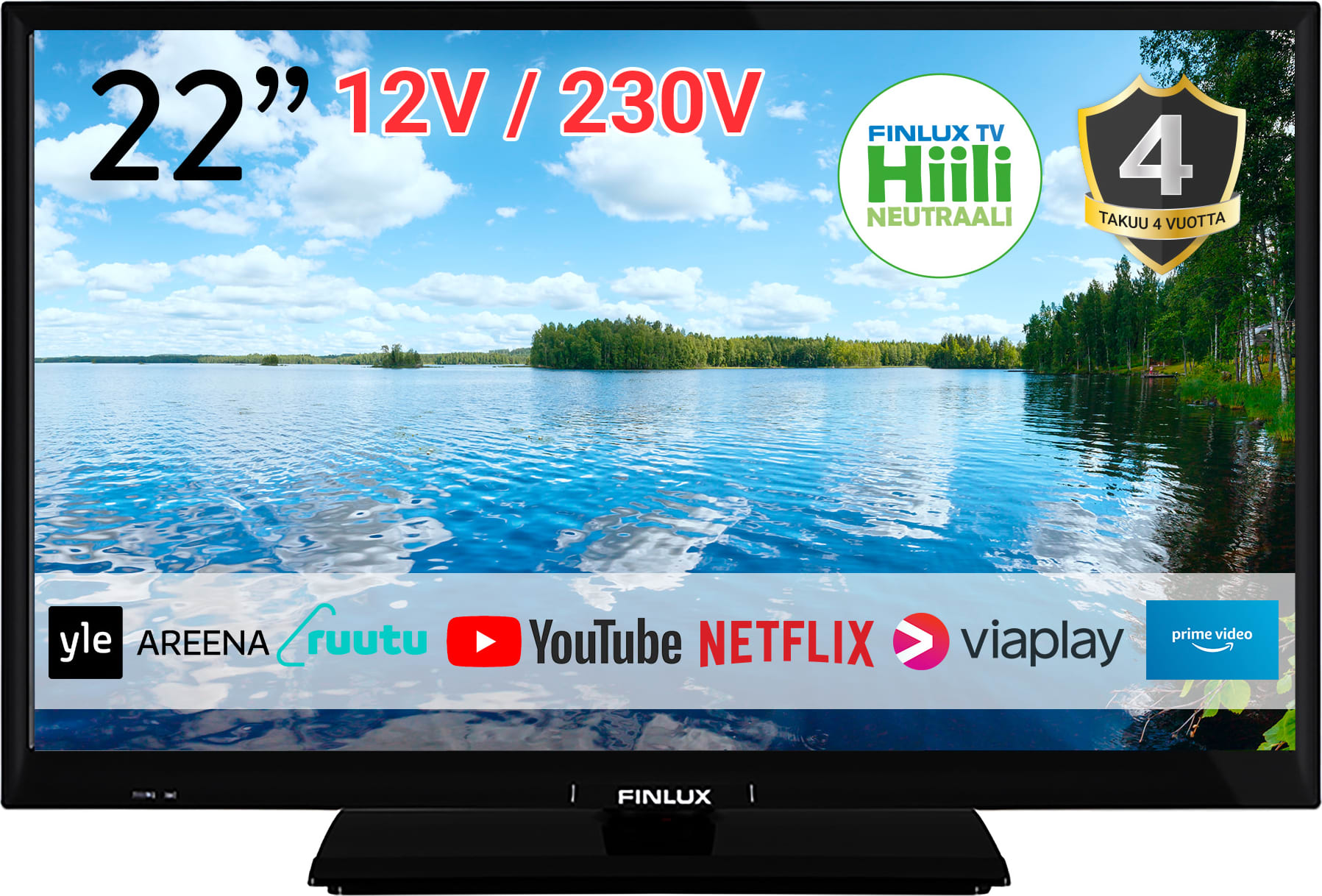 Finlux 22-FFMF-5550-12 22" 12V Smart TV | Karkkainen.com verkkokauppa
