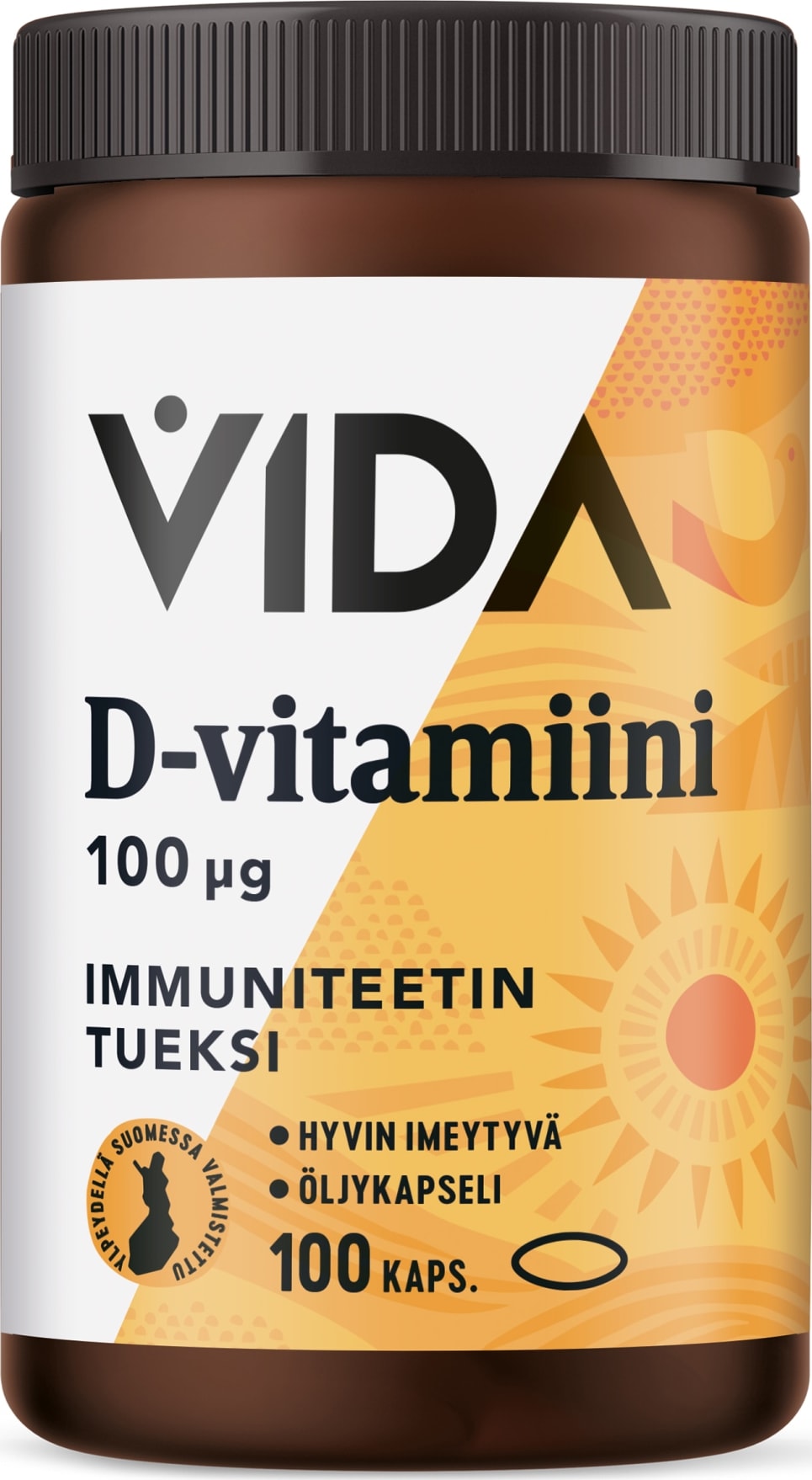 Vida D-vitamiini 100 ug ravintolisä | Karkkainen.com verkkokauppa
