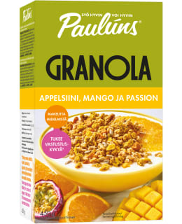 Paulúns Appelsiini-Mango-Passiohedelmä 450g granola | Karkkainen.com ...