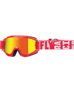 Fly Racing Zone Turret Red Fire Mirror/Smoke Lens With Tear Off Pins ...