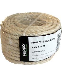 Piippo minikieppi 8mm x 20m kierretty sisalköysi | Karkkainen.com ...