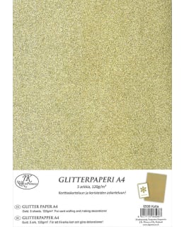 J.K. Primeco A4 kulta glitterpaperi | Karkkainen.com verkkokauppa
