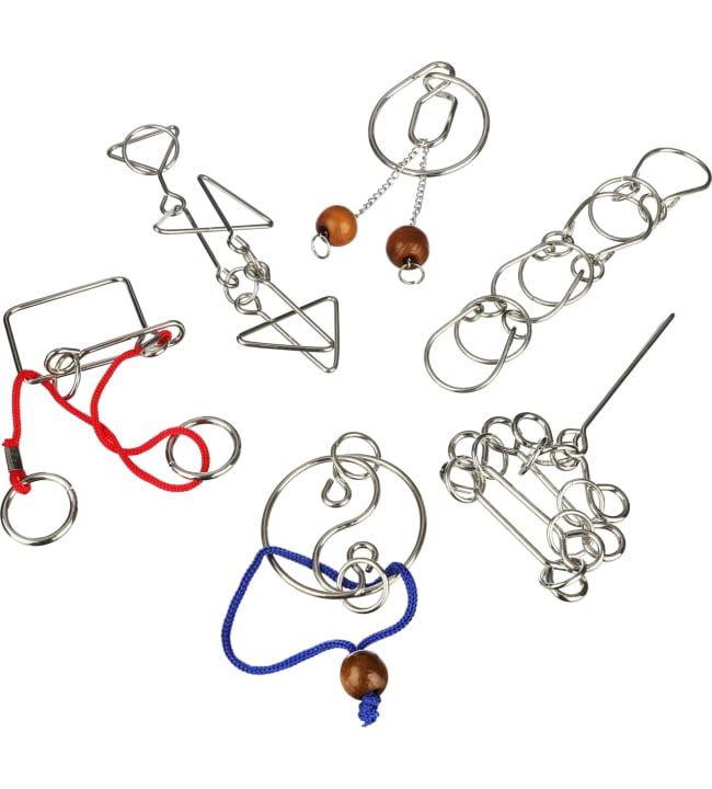 Brain Twister 6 Wire Puzzles Set Pulmapeli Lahjapakkaus Karkkainen brain-twister-6-wire-puzzles-set-pulmapeli-lahjapakkaus-karkkainen