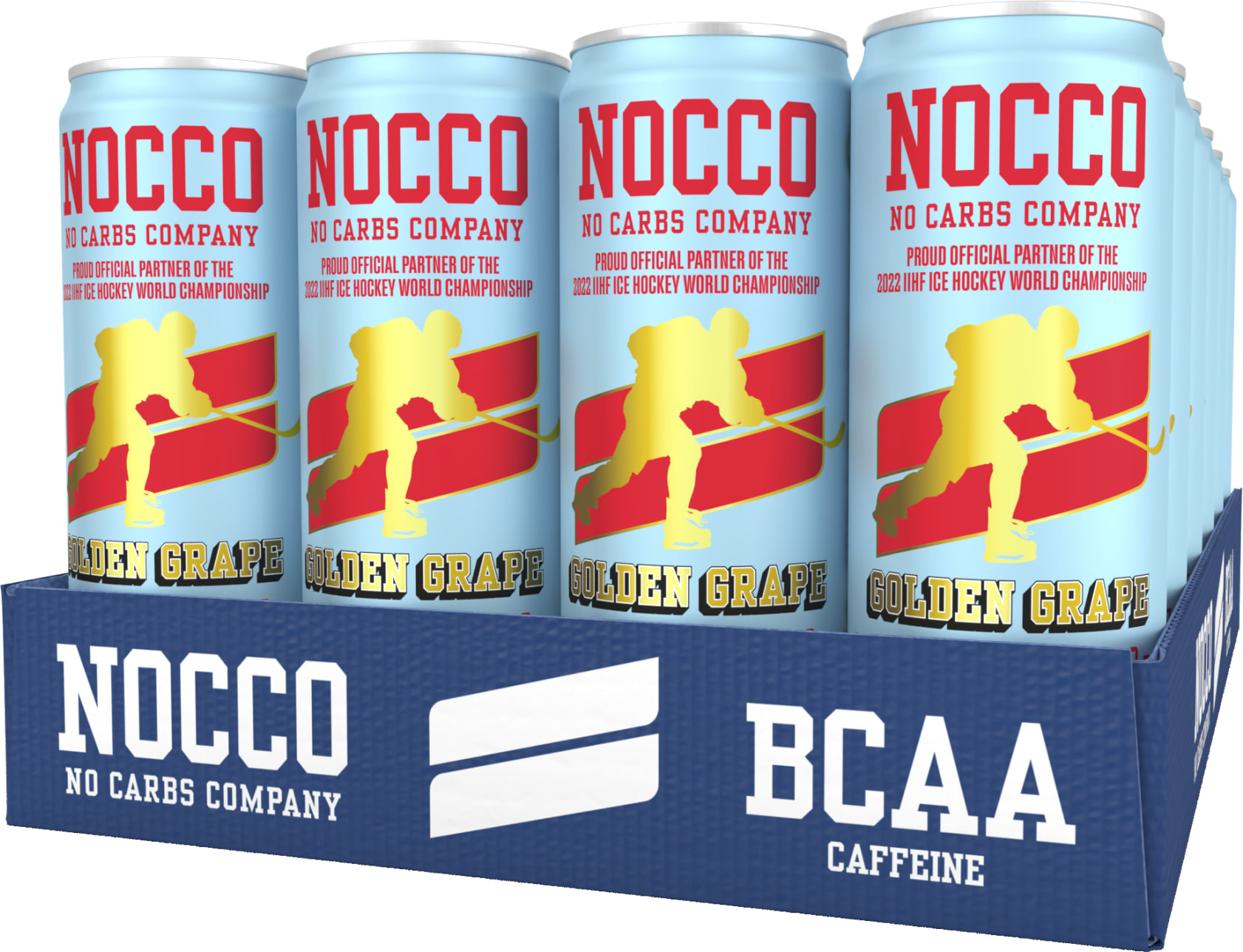 Nocco BCAA Golden Grape 24x330ml energiajuoma | Karkkainen.com verkkokauppa