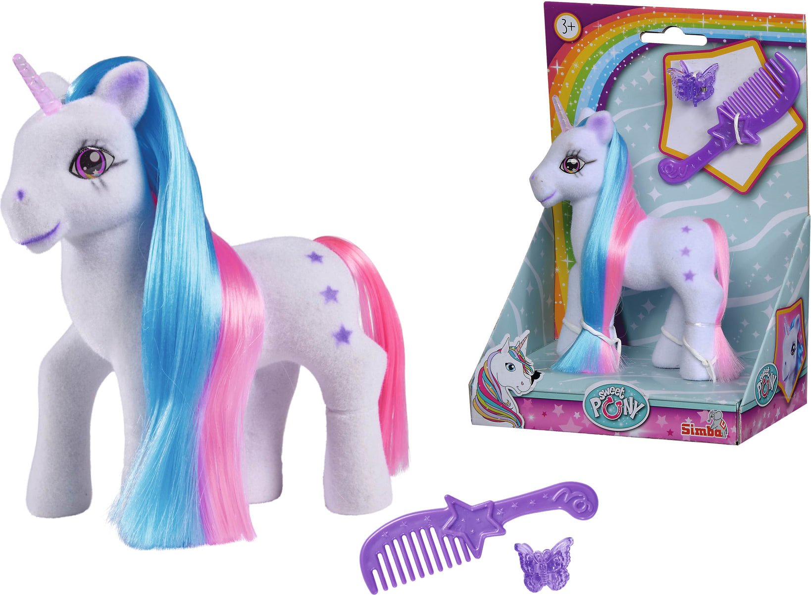 Simba Sweet Pony Unicorn With Colourful Hair yksisarvinen | Karkkainen ...