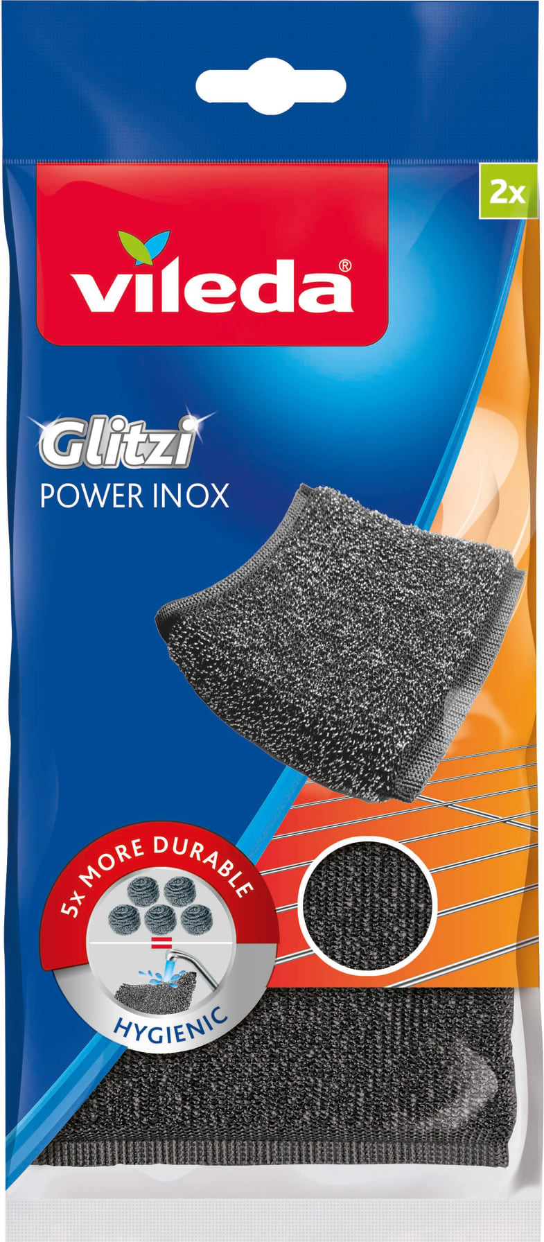 Vileda Glitzi Power Inox 2 kpl hankaussieni | Karkkainen.com verkkokauppa