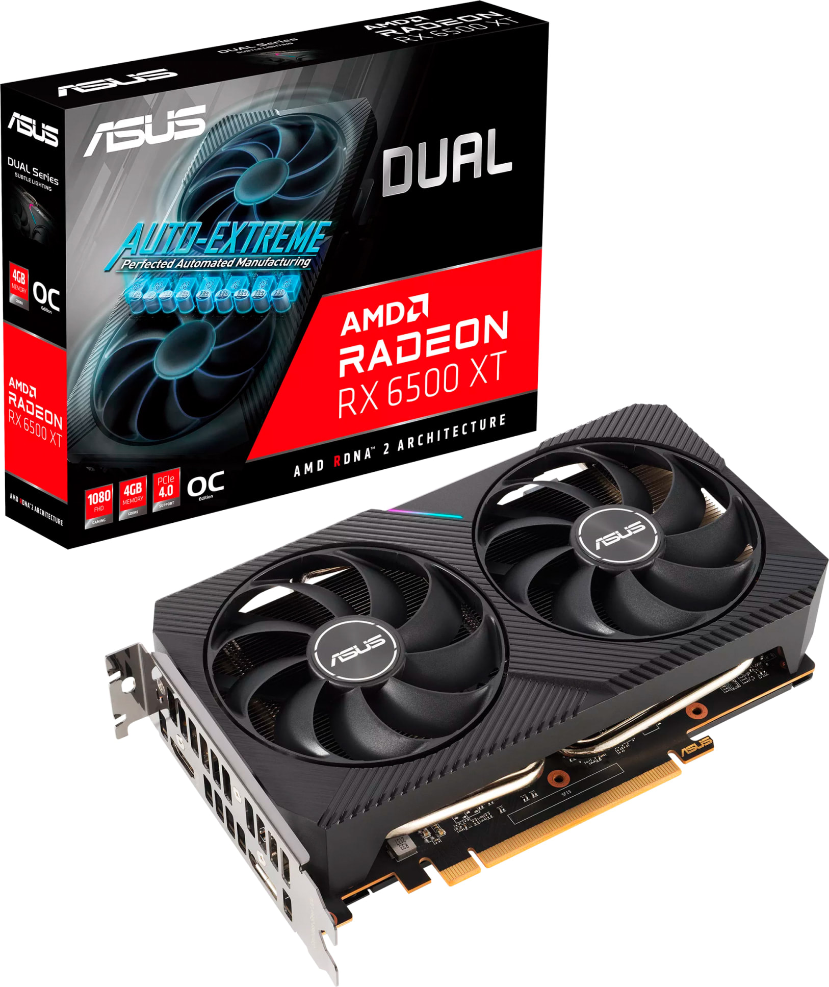 Asus Dual Radeon RX 6500 XT OC 4GB N yt nohjain Karkkainen Asus Dual Radeon RX 6500 XT OC 4GB N yt nohjain Karkkainen