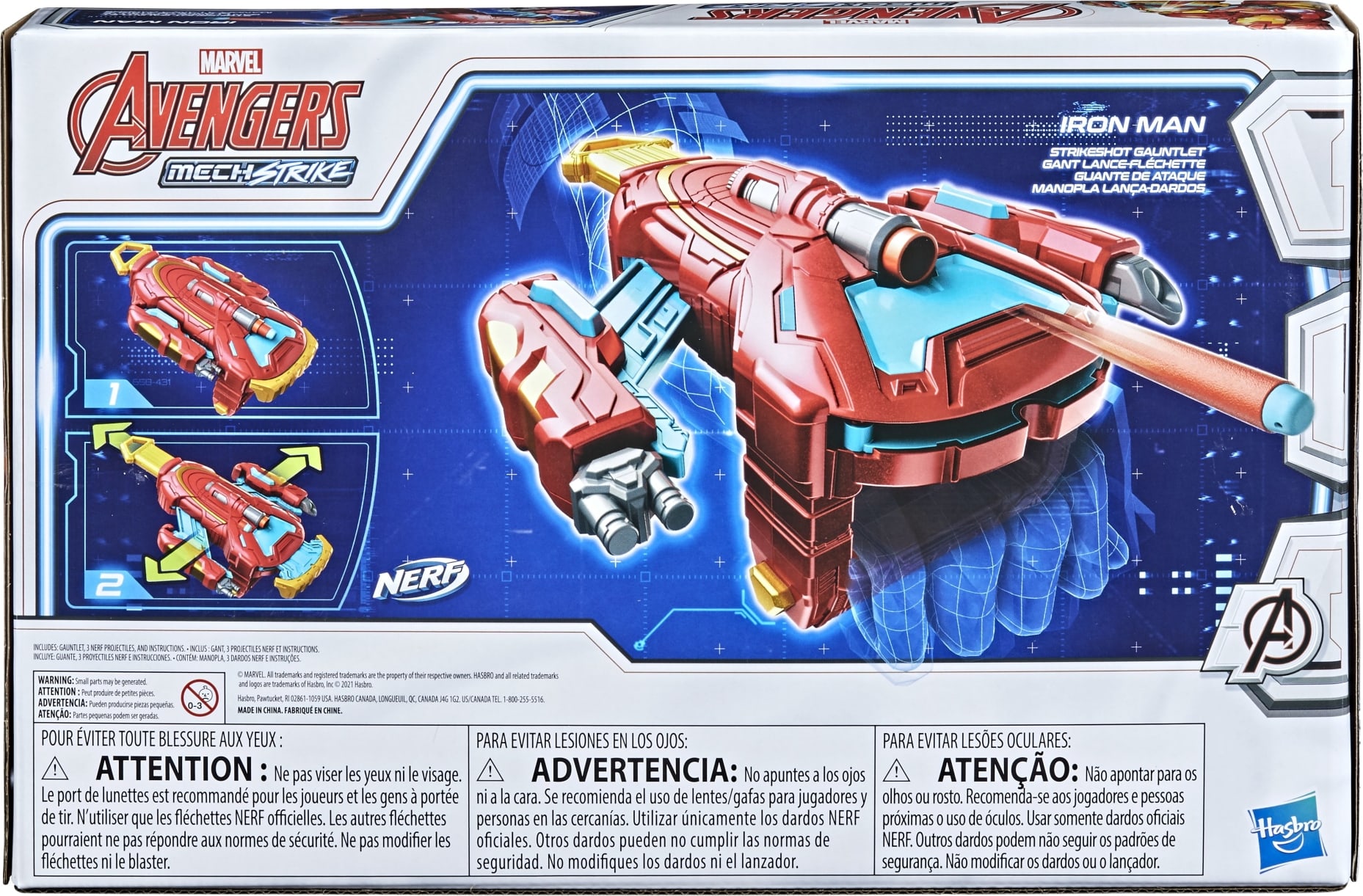 Nerf Marvel Avengers Iron Man Mech Strike hansikas | Karkkainen.com ...