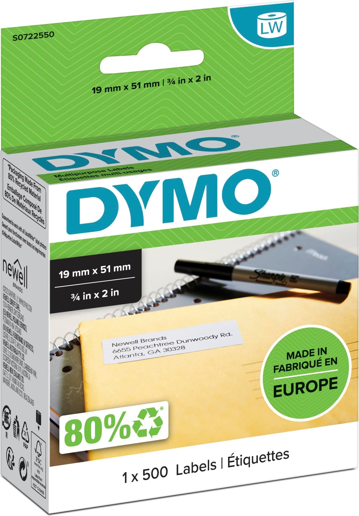 DYMO® LabelWriter Multi-purpose 19mm x 51mm tarra | Karkkainen.com ...