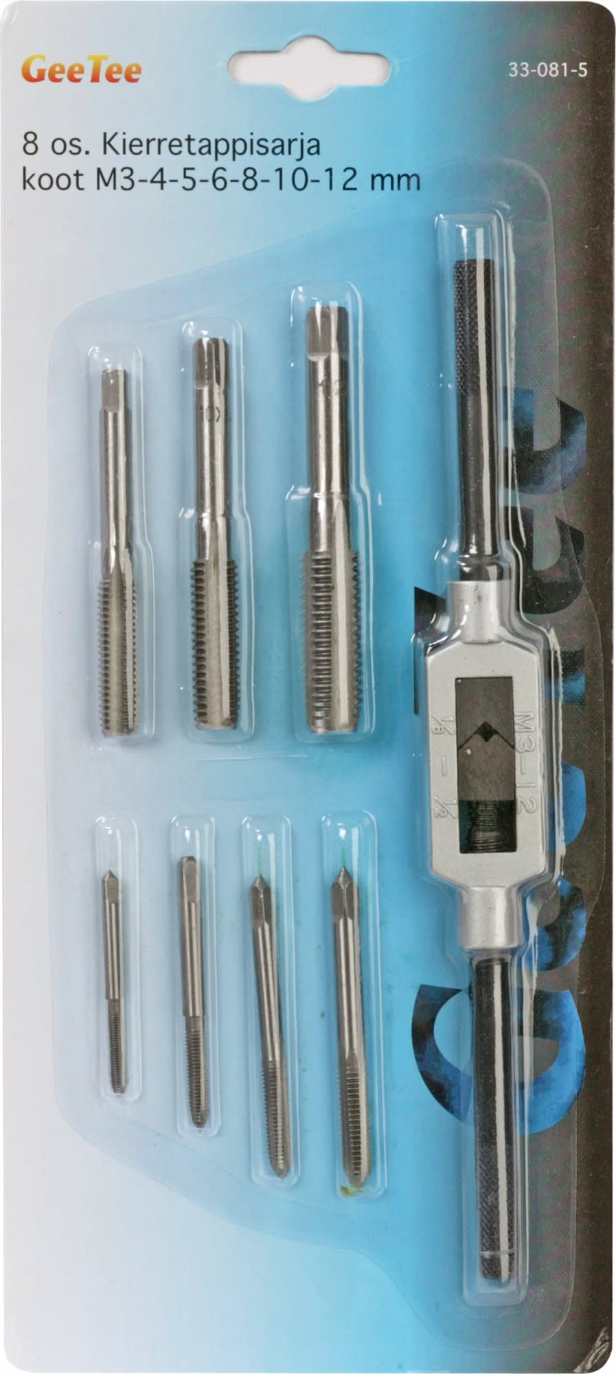GeeTee 8-osainen kierretappisarja | Karkkainen.com verkkokauppa