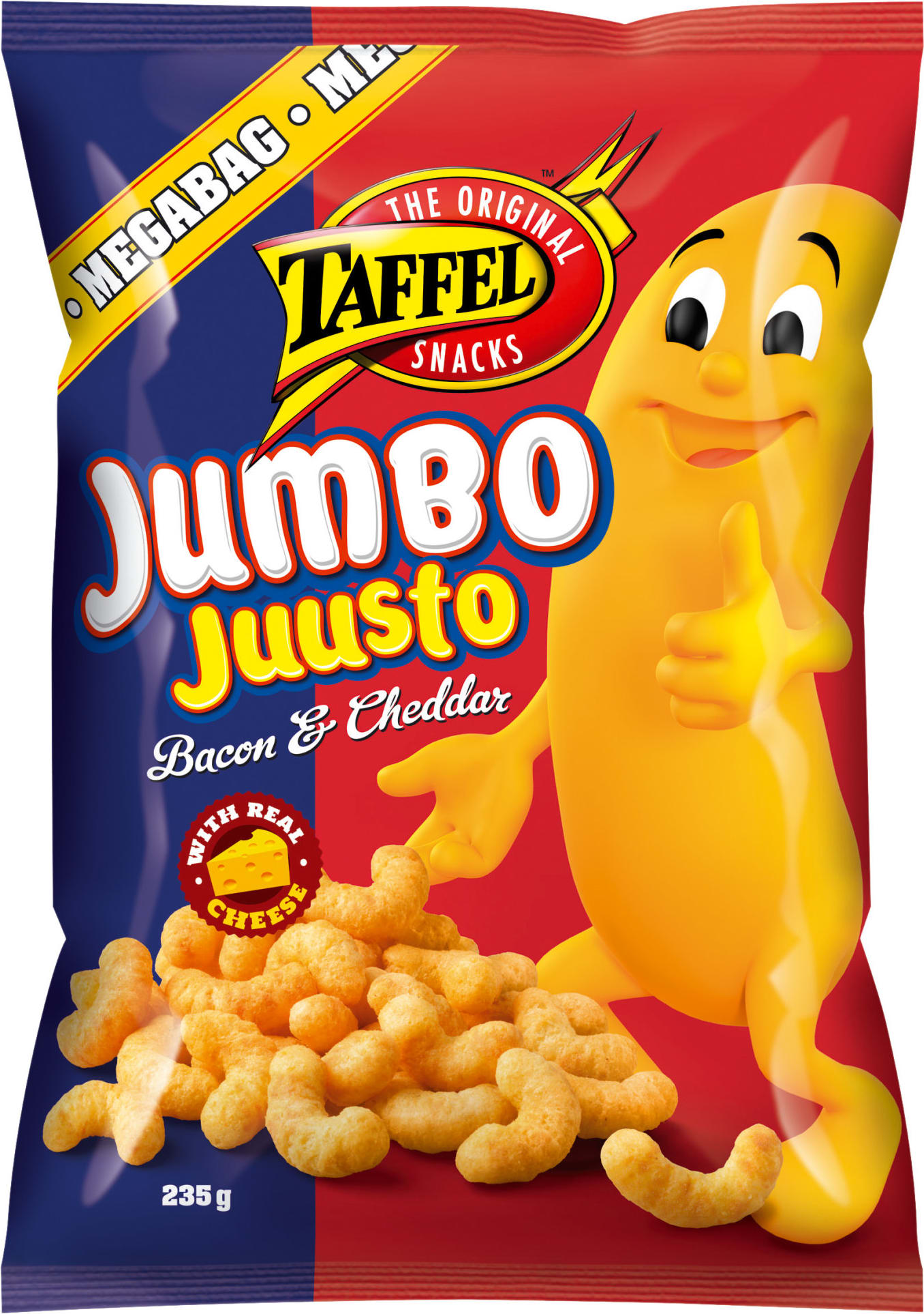 Taffel Jumbo pekoni juusto 235 g maustettu juustosnacks | Karkkainen ...
