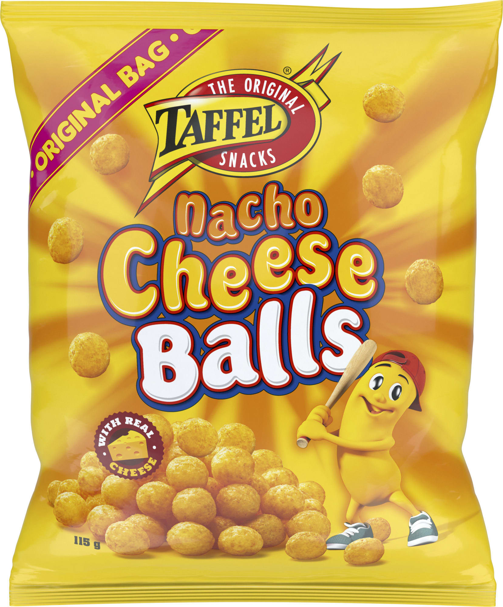 Taffel Nacho Cheese Balls 115 g maustettu juustosnacks | Karkkainen.com ...