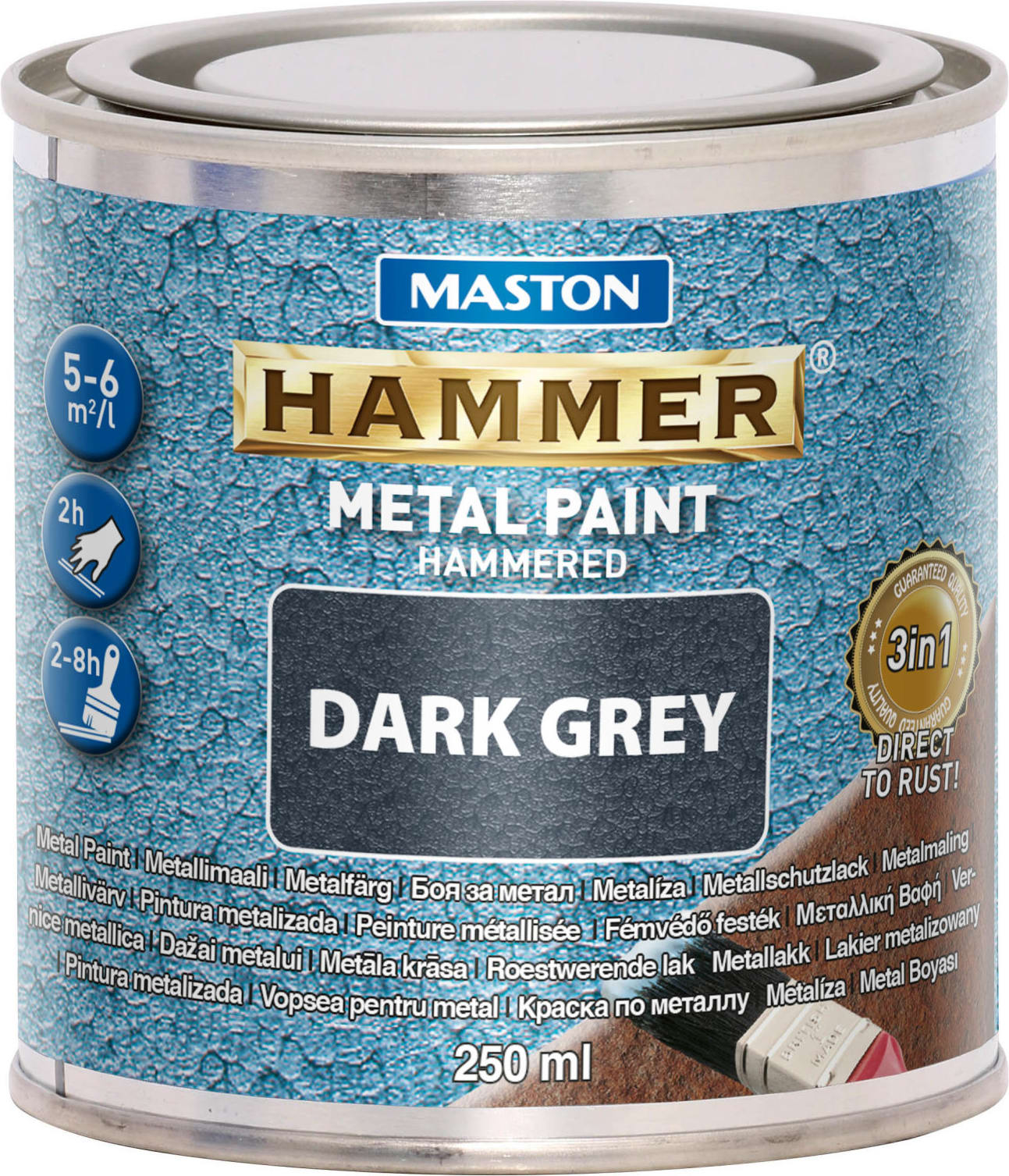 Maston Hammer vasaralakka 250ml tummanharmaa metallimaali | Karkkainen ...
