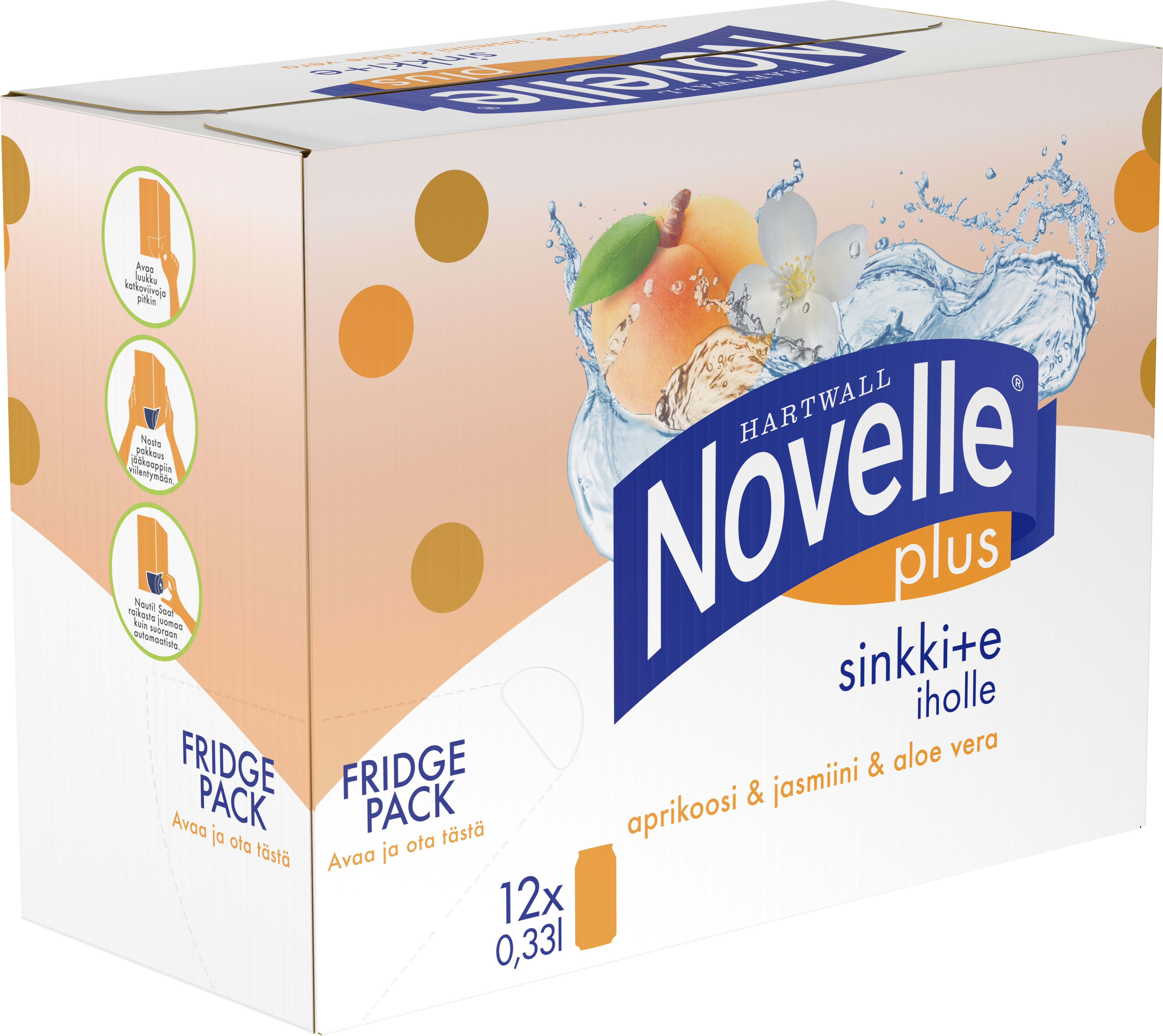 Hartwall Novelle Plus Sinkki+E 0,33 12-pack kivennäisvesi | Karkkainen ...