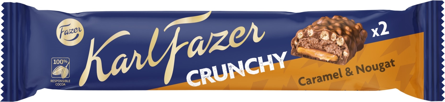 Fazer Crunchy 55 g suklaapatukka | Karkkainen.com verkkokauppa