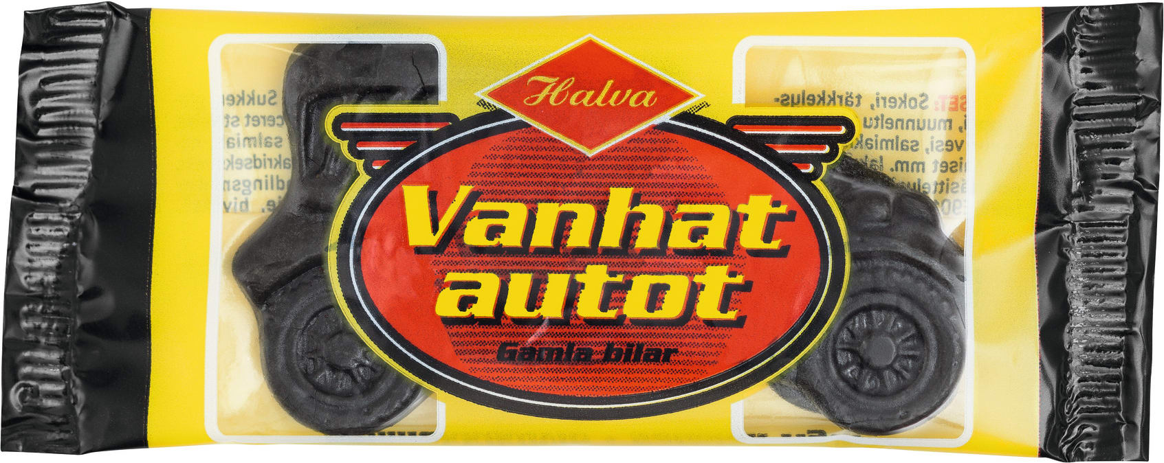 Halva Salmiakki 15 g Vanhat Autot karkki | Karkkainen.com verkkokauppa