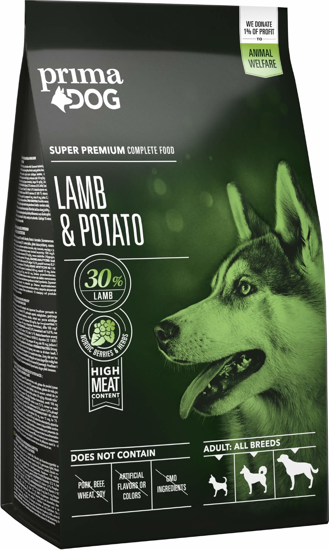 Prima Dog Adult All Breeds 2 kg lammas-peruna täysravinto | Karkkainen ...
