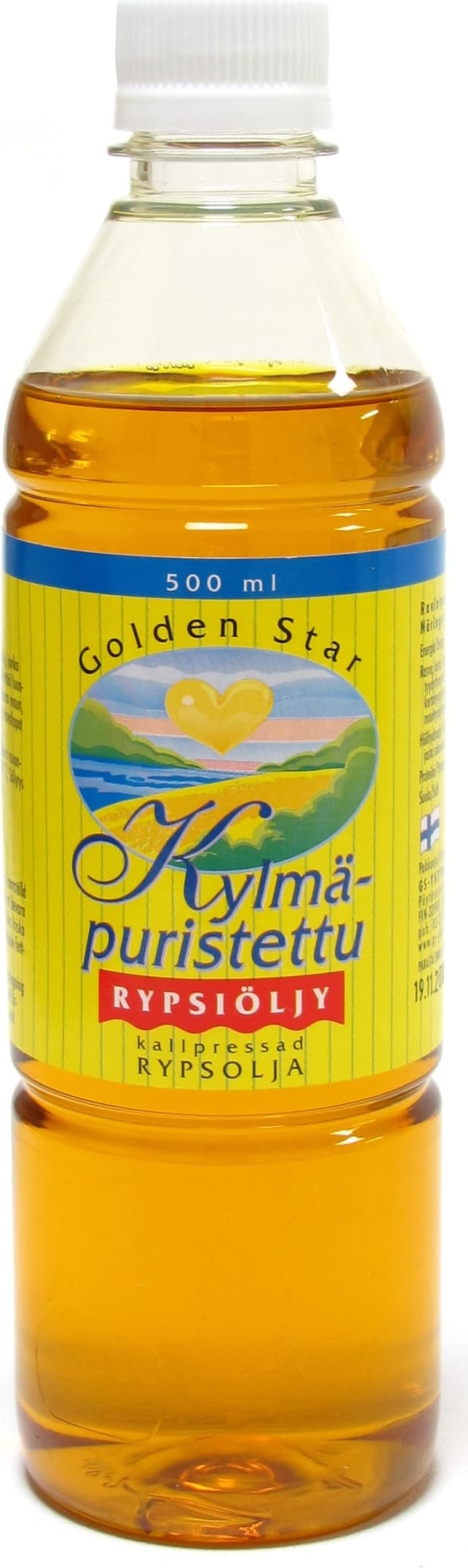 Golden Star 500 ml kylmäpuristettu rypsiöljy | Karkkainen.com verkkokauppa