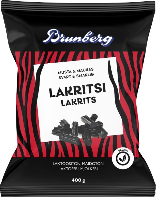 Brunberg lakritsi 400 g karkkipussi | Karkkainen.com verkkokauppa