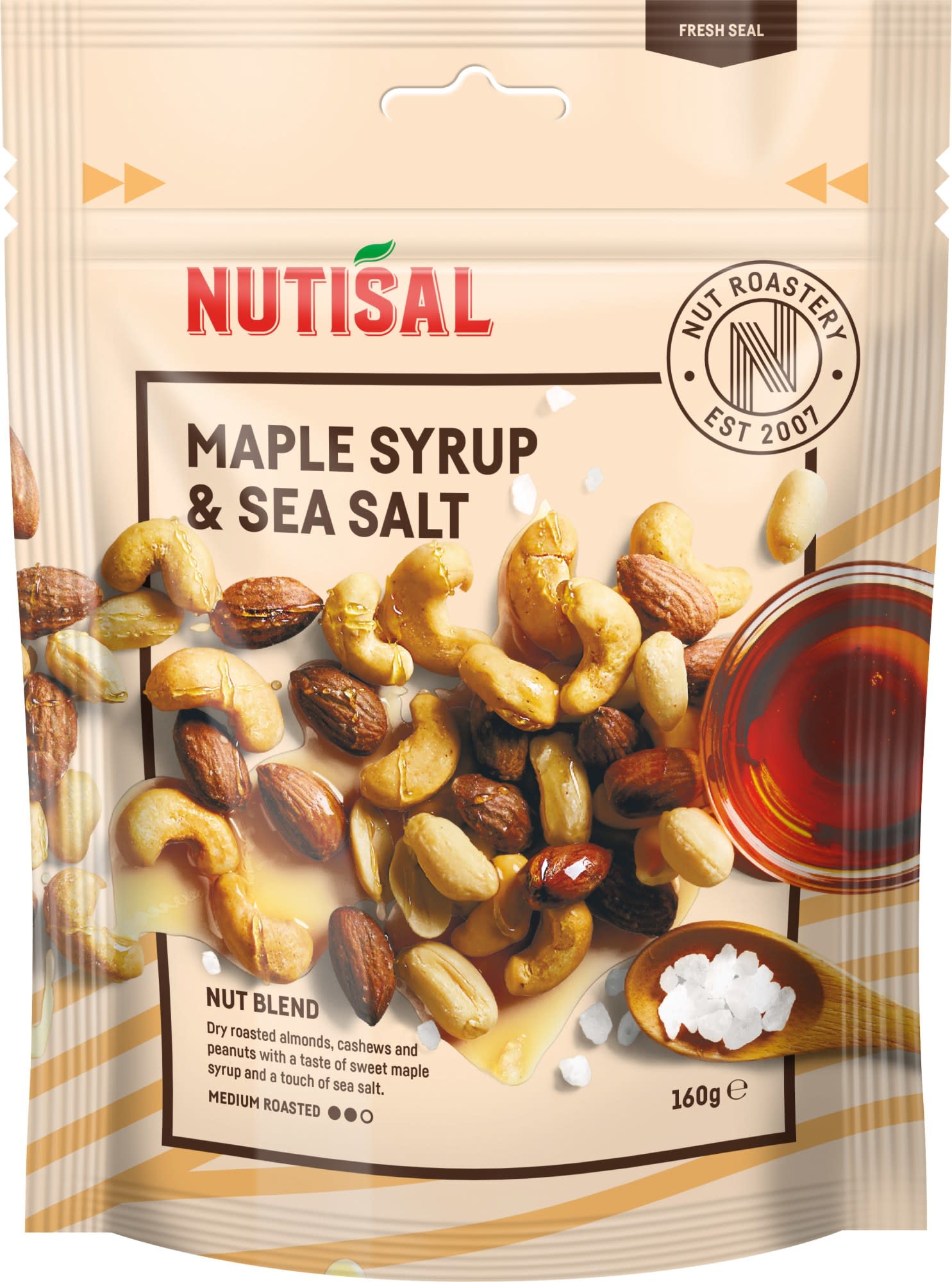 Nutisal Maple Syrup & Sea Salt 160 g pähkinäsekoitus | Karkkainen.com ...