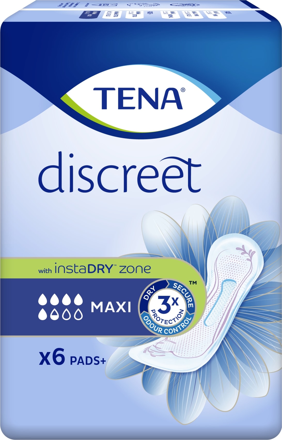 Tena Discreet Maxi 6 kpl inkontinenssisuoja | Karkkainen.com verkkokauppa