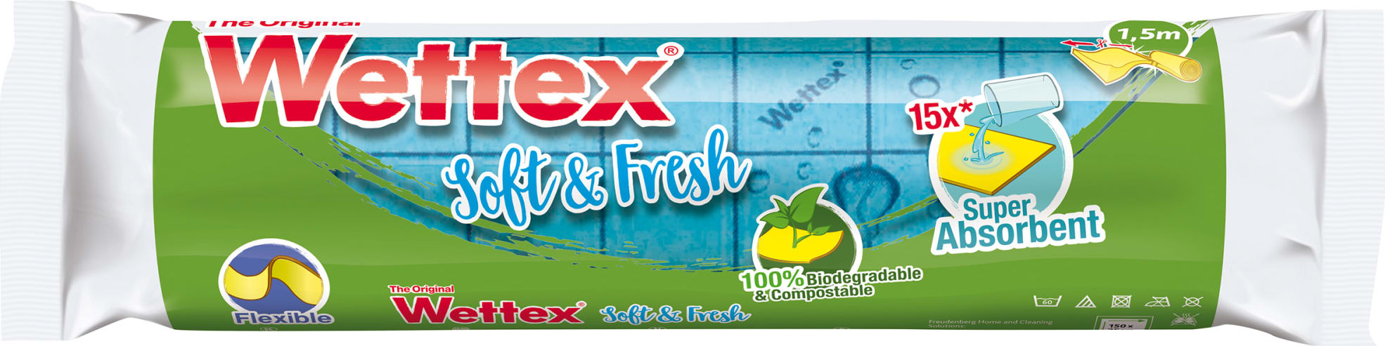 Wettex Soft & Fresh 1,5 m keittiörullaliina | Karkkainen.com verkkokauppa