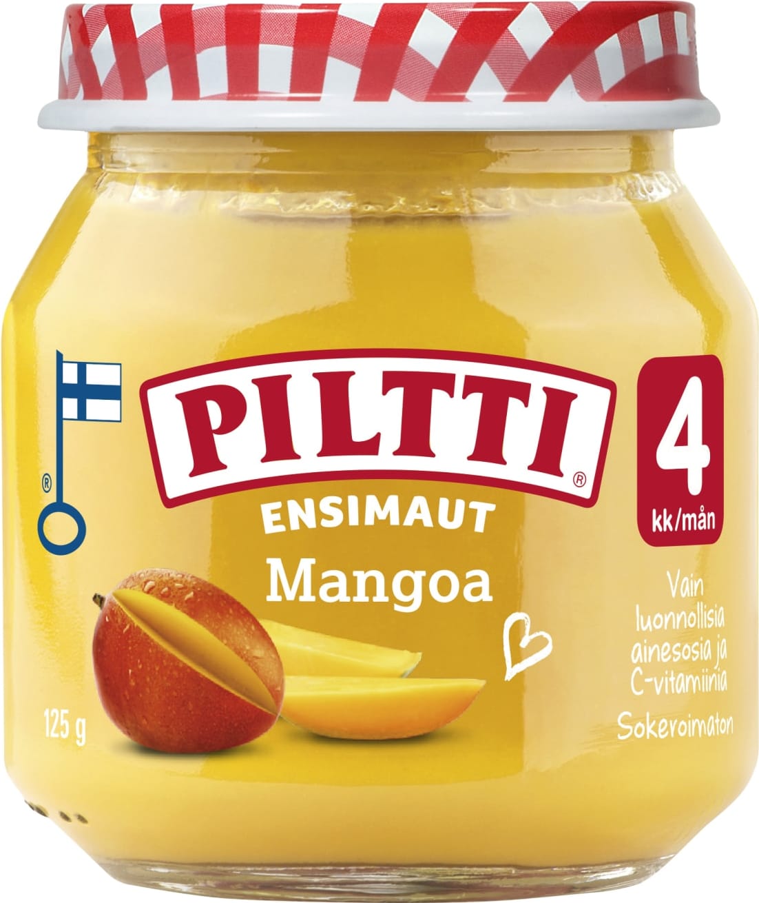 Piltti 125g Ensimaut Mangoa hedelmäsose 4kk | Karkkainen.com verkkokauppa