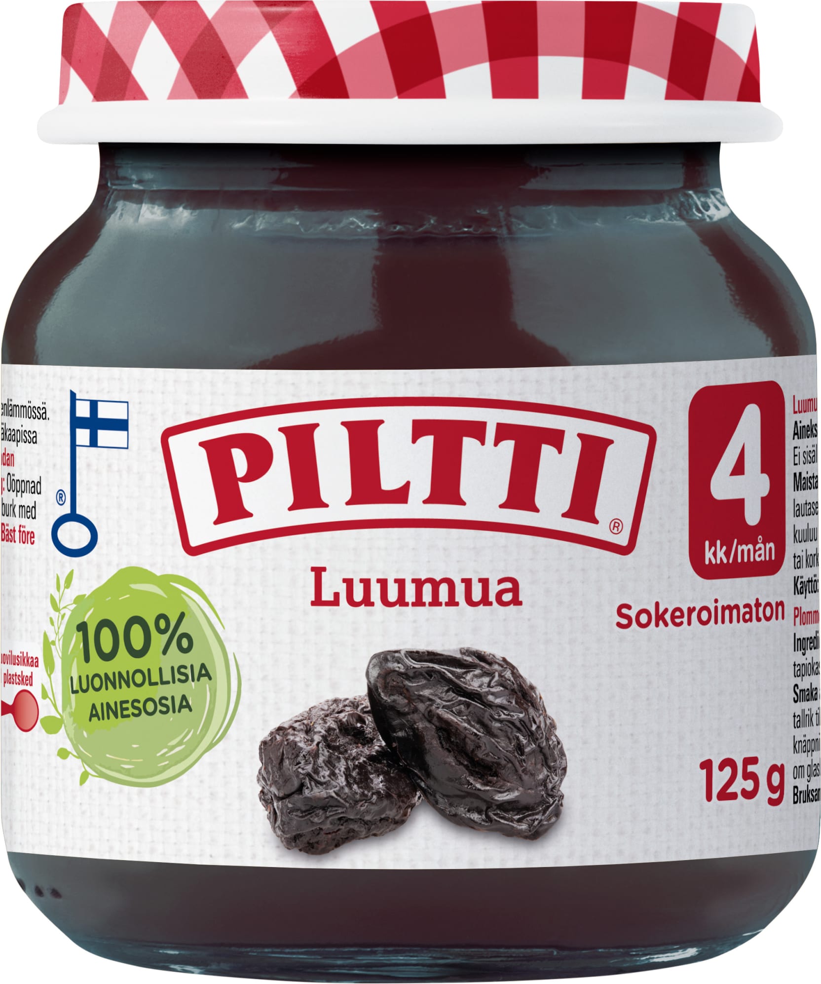 Piltti 125g Luumua hedelmäsose 4kk | Karkkainen.com verkkokauppa