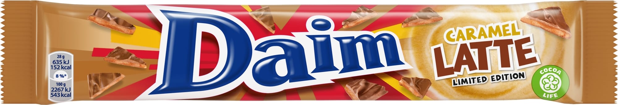 Daim Caramel Latte 56 g suklaapatukka | Karkkainen.com verkkokauppa