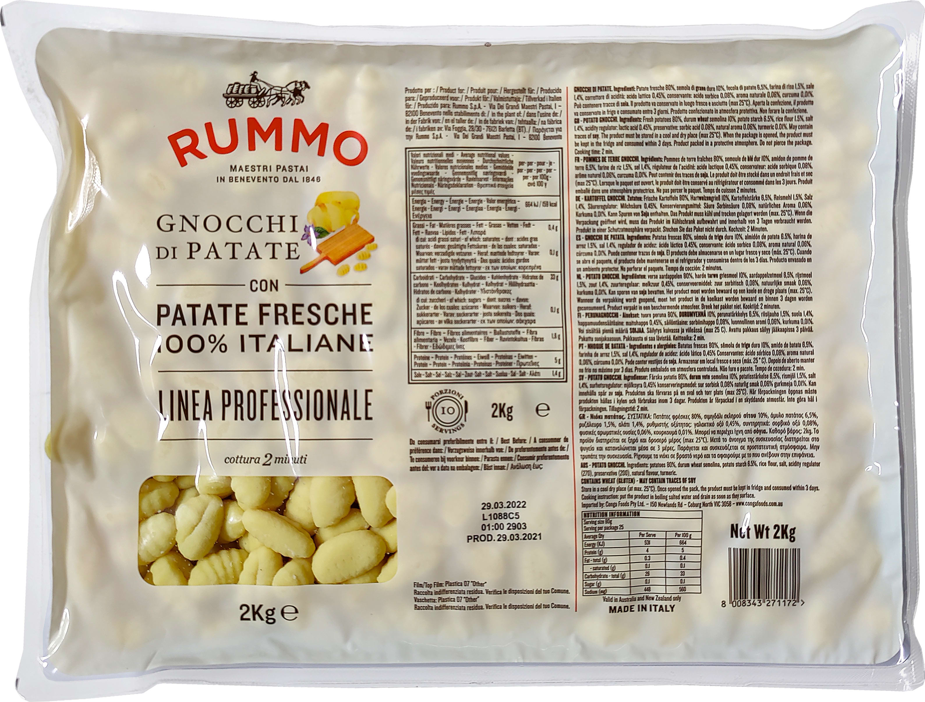 Rummo 2kg gnocchi | Karkkainen.com verkkokauppa