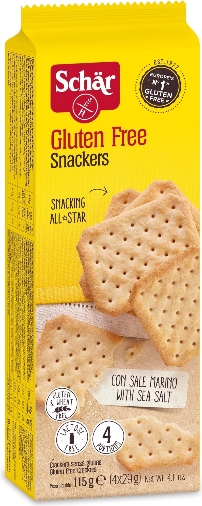 Schär Snackers 115g gluteeniton suolakeksi | Karkkainen.com verkkokauppa