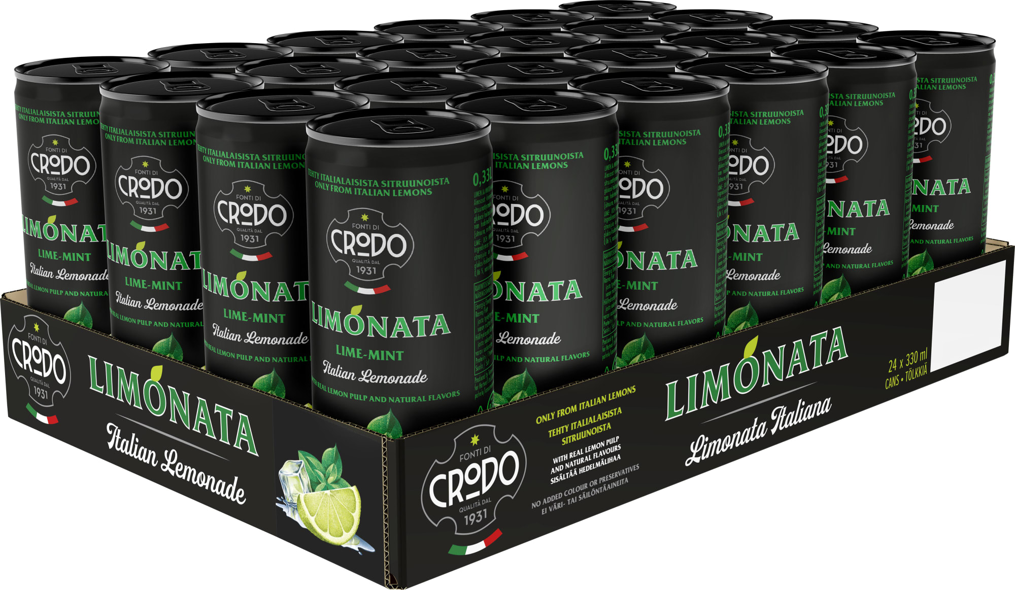 Fonti Di Crodo Limonata Lime-Mint 24x0,33l virvoitusjuoma | Karkkainen ...