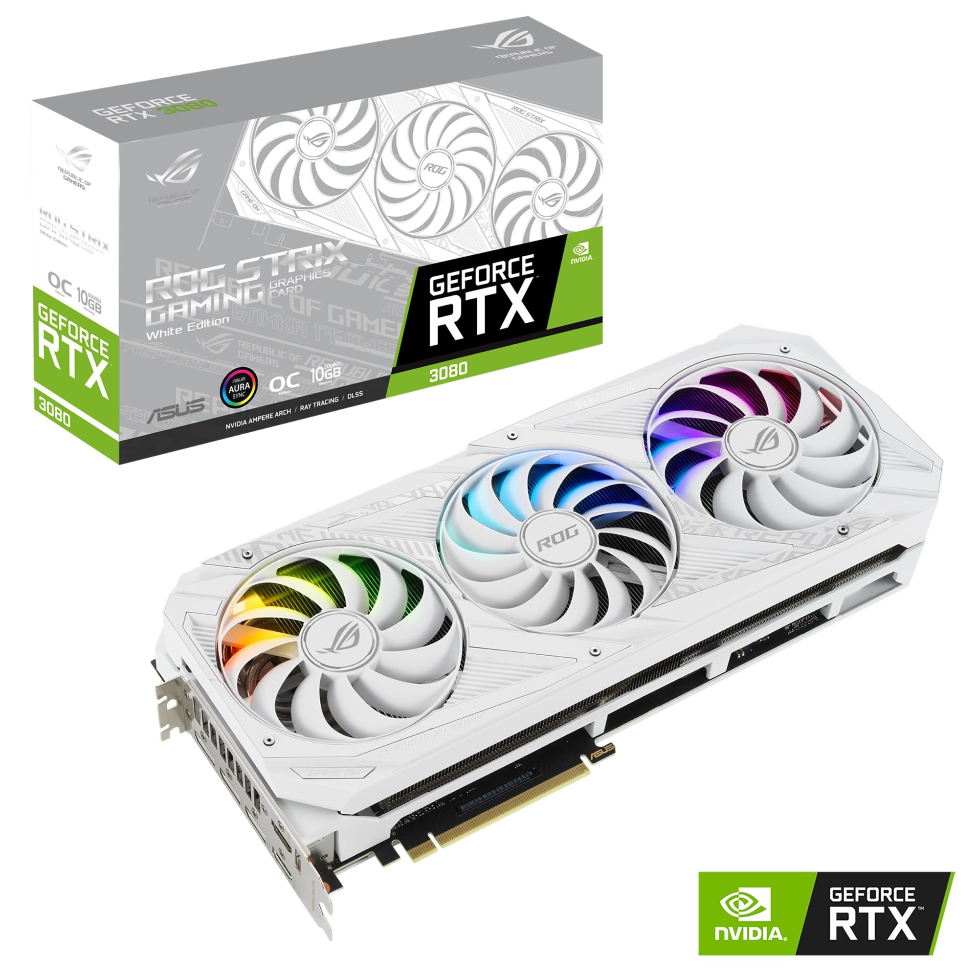 Asus ROG Strix GeForce RTX 3080 White OC 10GB N yt nohjain Karkkainen