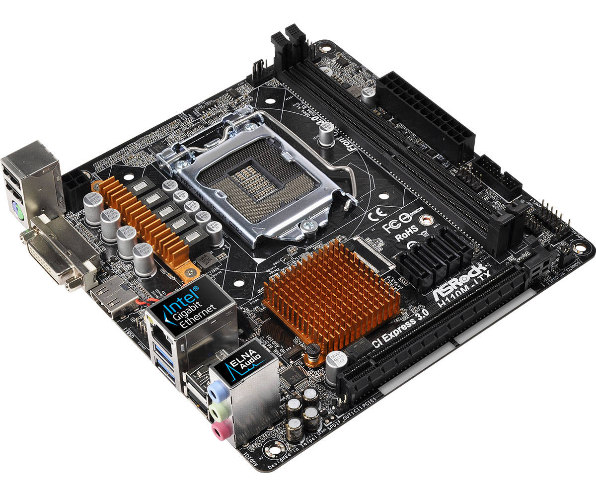 ASrock H110M-ITX LGA1151 Mini-ITX emolevy | Karkkainen.com verkkokauppa