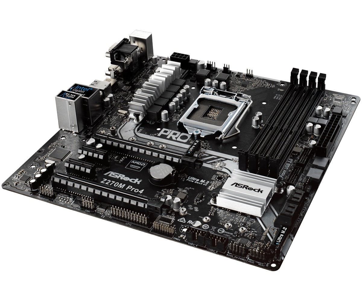 ASRock Z270M Pro4 LGA1151 mATX emolevy | Karkkainen.com verkkokauppa