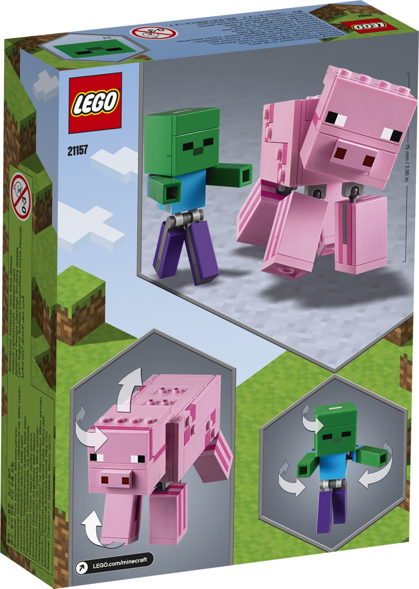 LEGO Minecraft 21157 BigFig possu ja pikkuzombi | Karkkainen.com ...