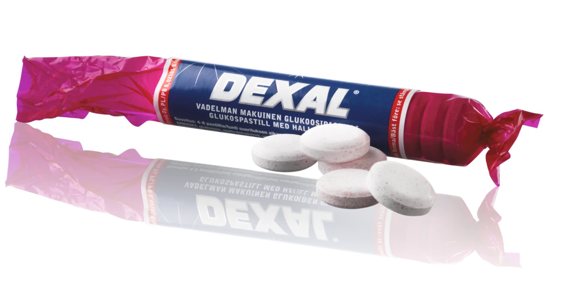 Dexal Vadelma 40 g glukoosipastilli | Karkkainen.com verkkokauppa
