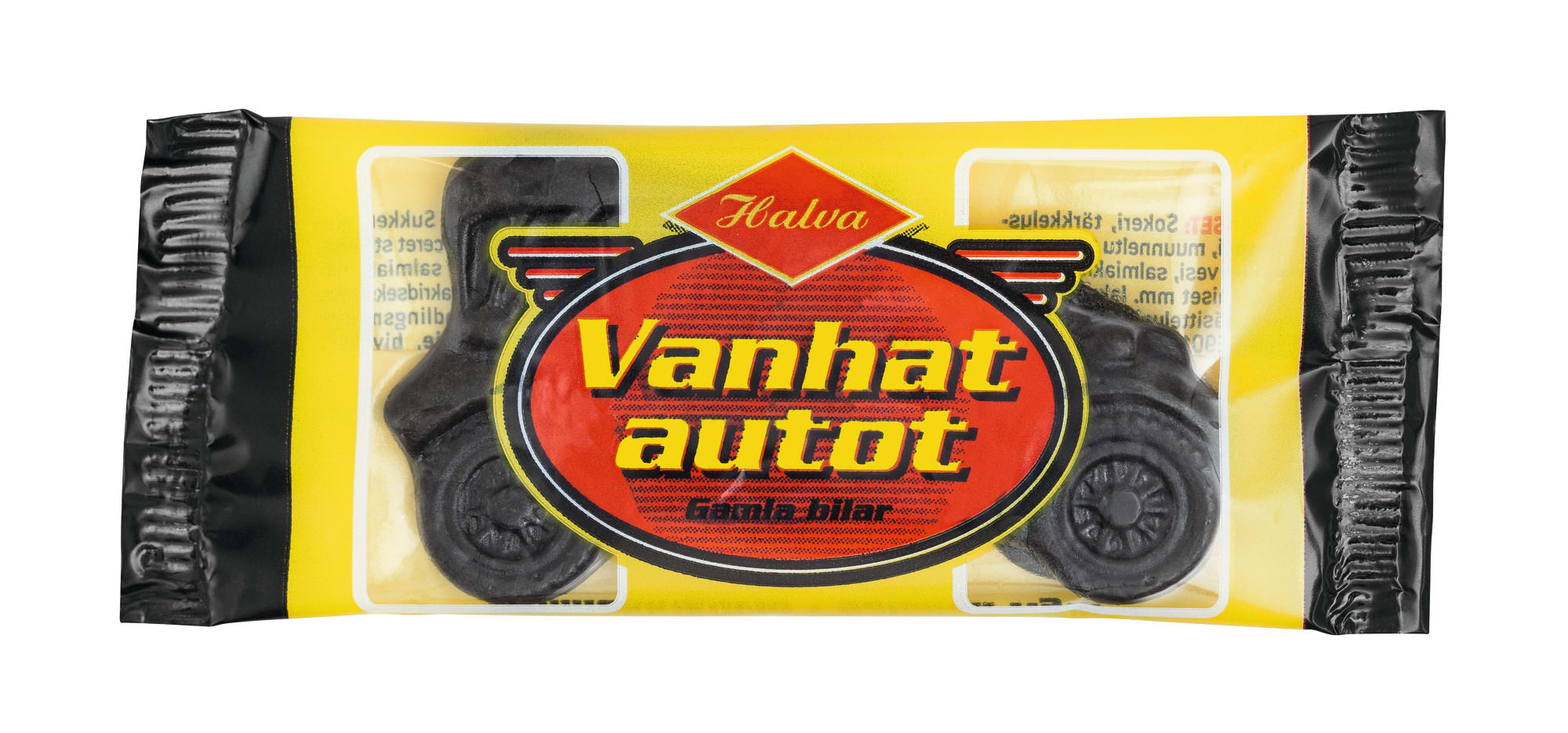 Halva Salmiakki 15 g Vanhat Autot karkki | Karkkainen.com verkkokauppa