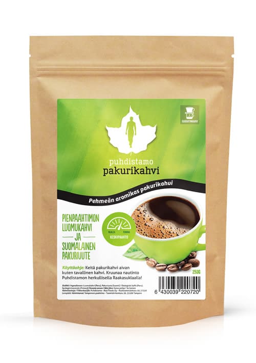 Puhdistamo 250g pakurikahvi | Karkkainen.com verkkokauppa