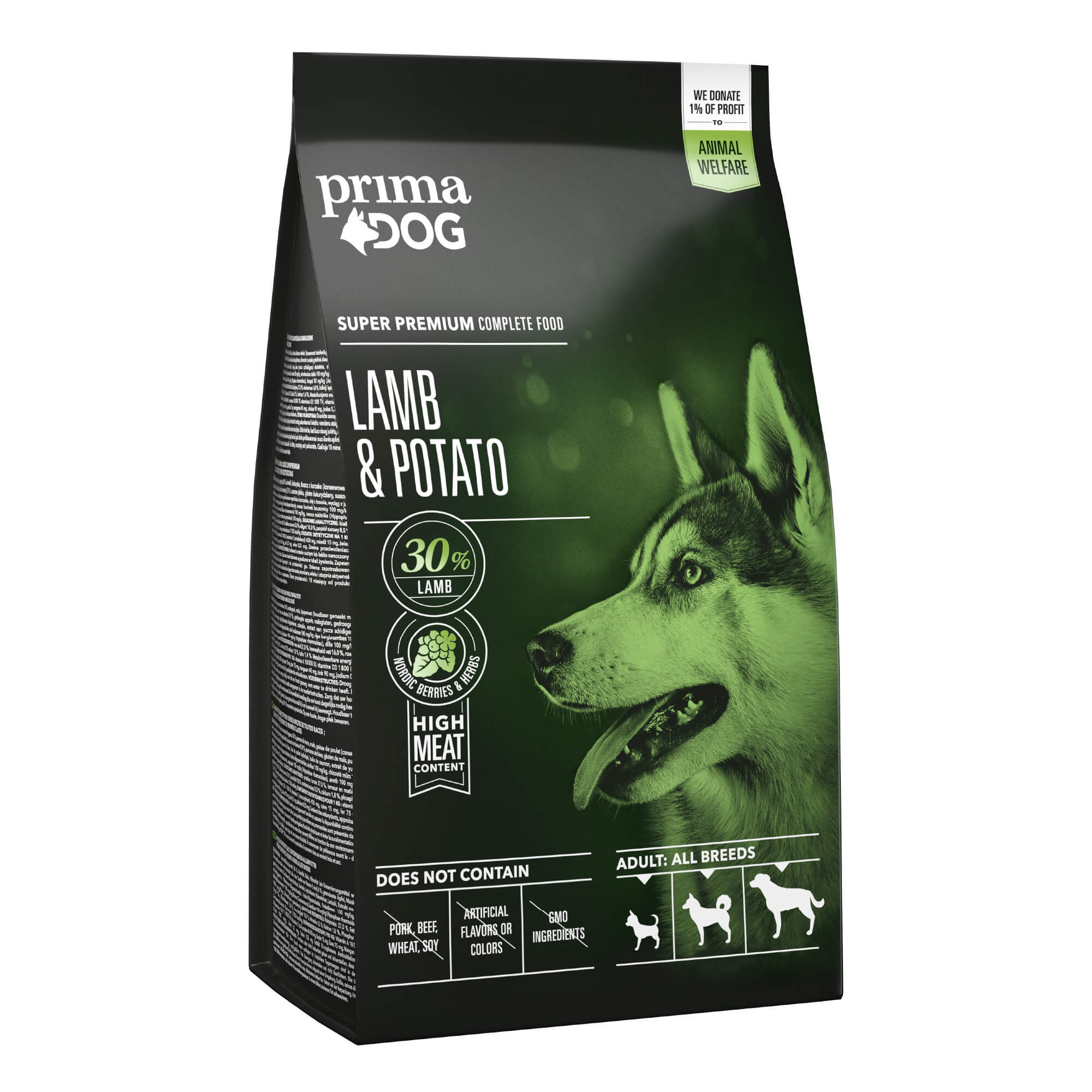 Prima Dog Adult All Breeds 2 kg lammas-peruna täysravinto | Karkkainen ...