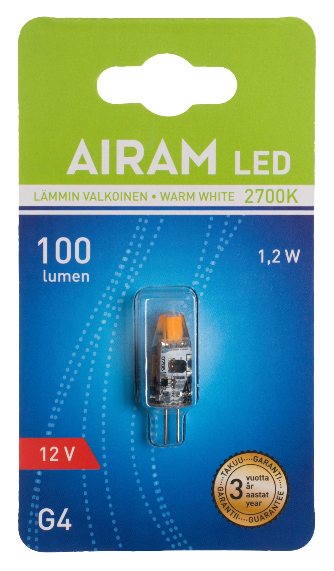 Airam G4 12v 100lm ledlamppu | Karkkainen.com verkkokauppa