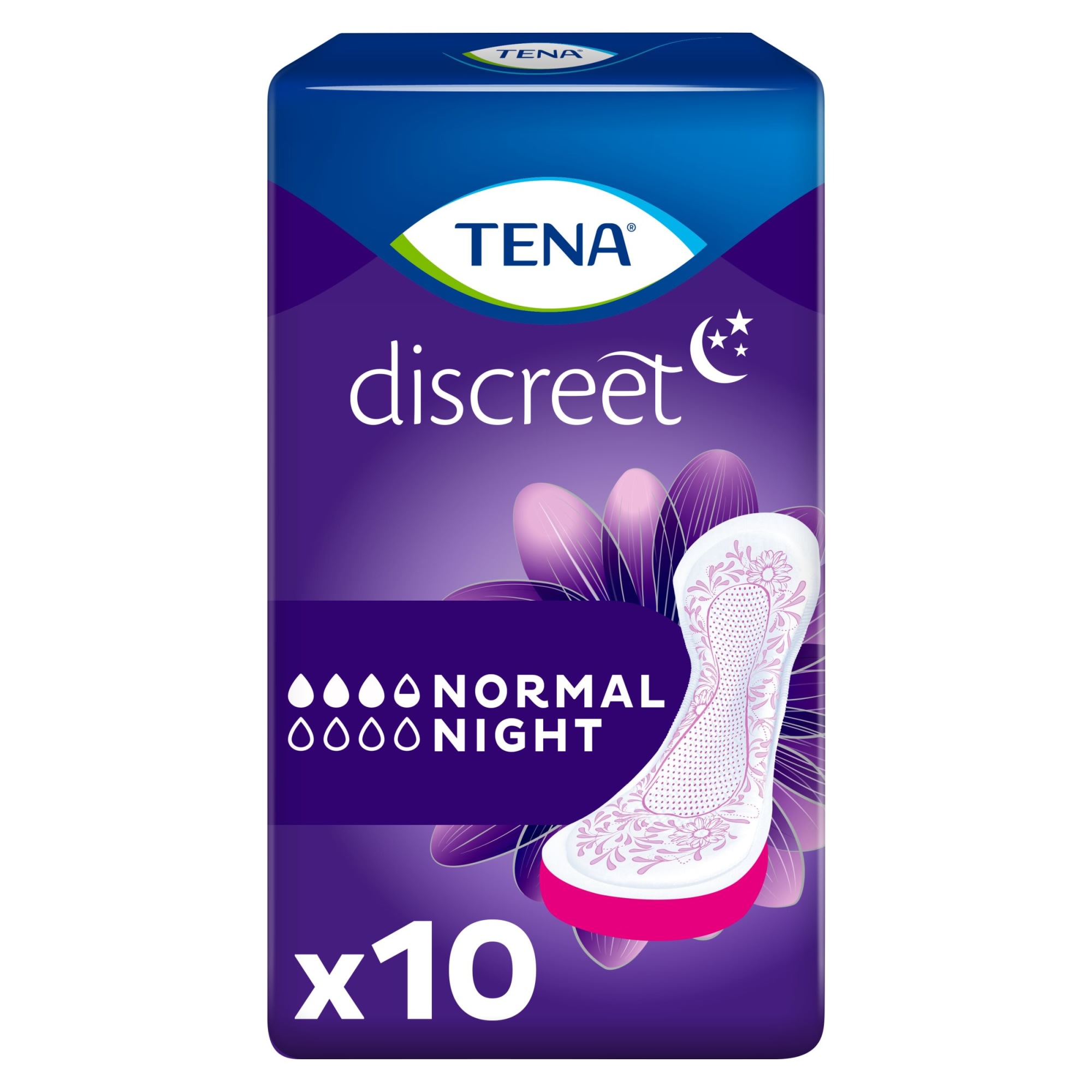 Tena Discreet Normal Night 10 kpl inkontinenssisuoja | Karkkainen.com ...